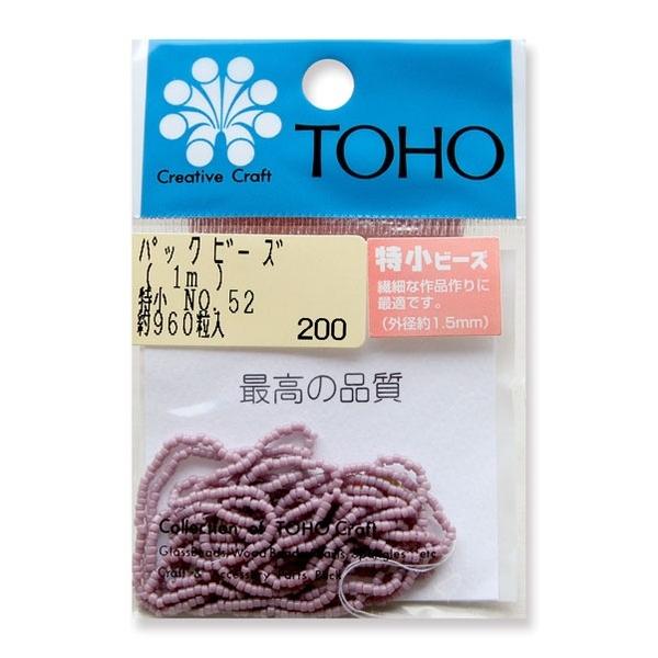 外径約1.5mm 1m入り 色品番: No.52 TOHO 特小ビーズ 糸通しビーズ 外径約1.5mm 1m入り No.52 全体的に丸みを帯びたビーズです。  針やワイヤーを通しやすくするため、穴はやや大き目になっています。 TOHO ト...