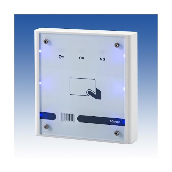 ■特徴 入退室管理システムACsmart/ACsmart2専用のカードリーダです。 照合時にカードリーダ前面パネル全体が青く光る洗練されたデザインです。 ■仕様 適合カード:FeliCa(IDm)/Mifare(UID)/I-CODE(UI...