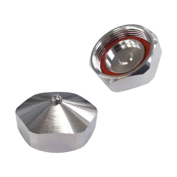 ■特徴 7/16 DINコネクタのキャップです。 ■用途 7/16型ジャック用のキャップ、埃などの侵入を防ぐことを目的としています。 ■仕様 特性インピーダンス: 定格電圧AC: 使用周波数範囲: 絶縁抵抗: 耐電圧: 接触抵抗: 電圧定在...