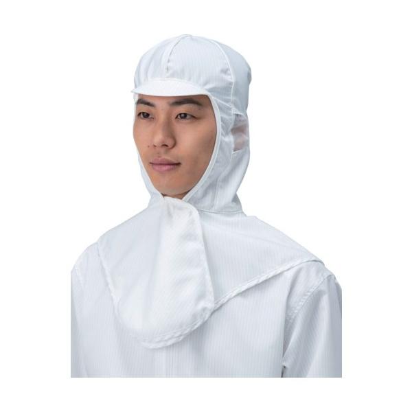 ■特徴 ●従来素材の約3倍の通気性がある特殊断面素材の採用により、快適な着用感を実現したクリーンフードです。 ●フードの前合わせ部分に脱落防止ホックを採用していますので、破損して異物となる可能性が極めて低くなっています。  ■仕様 ●使用環...