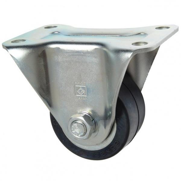 【仕様】 ●車輪径(mm):65 ●車輪:ゴム ●ベアリング:○ ●許容荷重(kg):170 ●取付高(mm):72 ●取付ピッチ(mm):91X47 ●プレート寸法(mm):113X80 ●取付穴径(mm):10.5 ●軸径(mm):12...