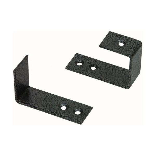 ラティス専用金具。  お好みの位置に柱を取り付ける際に使用してください。  ラティスフレーム35mm幅に対応しています。   ●2組入り。   ●重量は総重量の値です。   ●付属品:木ネジ12本 商品サイズ:上部金具:約幅2.5cm×奥行...