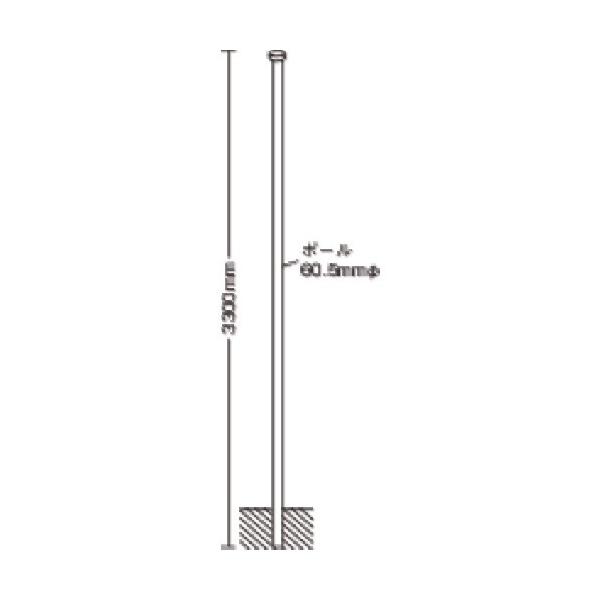商品画像はイメージ画像です。実際とは異なる場合がございます。 ■用途 標識用の埋込用（仮設）ポールに。  ■注意点 TRUSCO T894シリーズにも使用できます。   【入数】 1点 39503