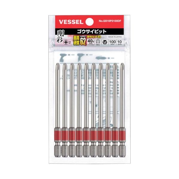 商品画像はイメージ画像です。実際とは異なる場合がございます。 【特徴】 ●剛彩ビットの段付10本組です。 ●六角面すべてにカラー印刷をしており、塗装品のようなにじみがなくシャープなエッジです。 ●ビット材はダイハード鋼(最高硬度HRC62)...