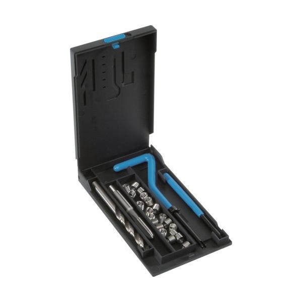 ■特徴 潰れたねじの修復、強化が可能です。 インサートねじを挿入できるスタンダードキットです。 各工具をしっかりと収納できるケース付きです。 ■仕様 呼び長さ:1.5D インサートねじ入数:10個 ■材質 インサートねじ:ステンレス ドリル...