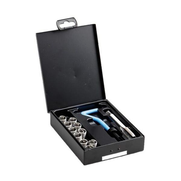 ■特徴 潰れたねじの修復、強化が可能です。 インサートねじを挿入できるスタンダードキットです。 各工具をしっかりと収納できるケース付きです。 ■仕様 呼び長さ:1.5D インサートねじ入数:10個 ■材質 インサートねじ:ステンレス タップ...