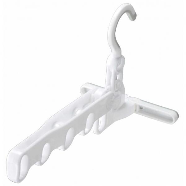 【商品説明】 本品はネジ釘粘着を使わず、室内を物掛けスペースとして利用できる5連穴フックです。  家具壁面などにキズをつけにくいエラストマー樹脂を一部使用しています。  収納持ち運びに便利な折りたたみ式です。   【用途】 ハンガー等を掛け...