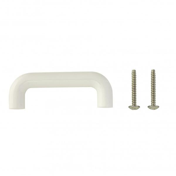 【商品説明】 ABS樹脂の取っ手です。  汚れ・水にも強く掃除もカンタン！ 扉や引出しの取っ手の取替えや交換・追加に。 【仕様】 規格:80mm 設置方法:裏ビス止めタイプ 【材質】 ABS樹脂 【付属品】 ネジ2本 ノブ 取っ手 ハンドル...