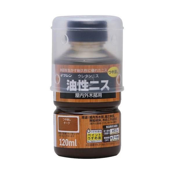 長年愛用されている耐久性に優れたニス ●用途:屋内木部、木工作品、実用家具、ひさしのある屋外木部（ドアなど） ●乾燥時間:約 3〜4 時間/20℃ 約 5〜6 時間/冬期 ●120MLの場合塗り面積（2回）約0.7m2（タタミの広さ約0.5...