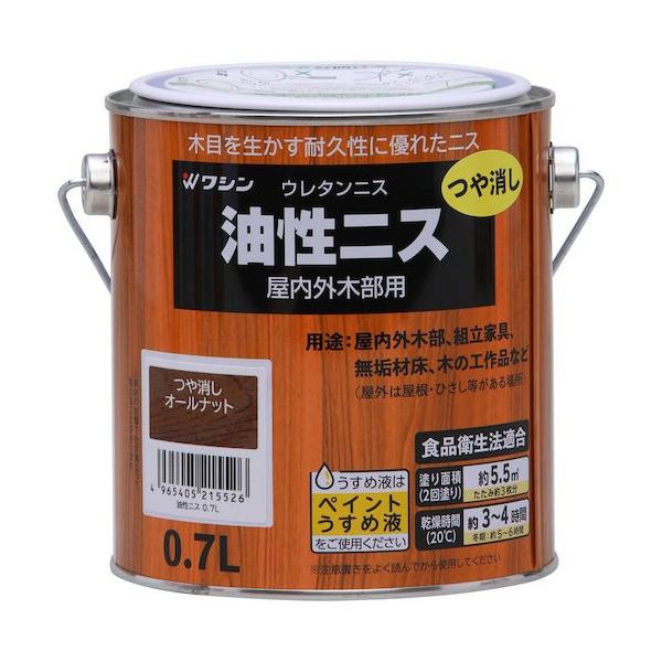 長年愛用されている耐久性に優れたニス ●用途:屋内木部、木工作品、実用家具、ひさしのある屋外木部（ドアなど） ●乾燥時間:約 3〜4 時間/20℃ 約 5〜6 時間/冬期 ●0.7Lの場合塗り面積（2回）約5.5m2（タタミの広さ約3枚分)...