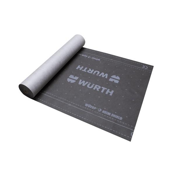 80年相当の高耐久性能を持つ透湿防水シート。 界面活性剤による劣化ゼロ。 透湿・防水シート 透湿防水紙  【サイズ】 幅1m×長さ50m 【カラー】 ブラック 【入数】 1本 0681000350