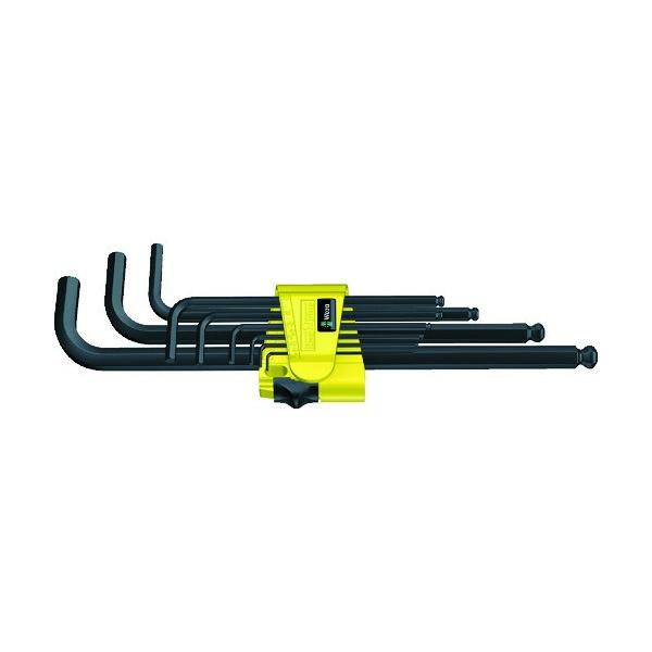 Wera独自のHex-Plusと呼ばれる面接触構造により、六角ねじ穴の内側を傷めず、ねじの長寿命化に貢献します。 高いトルク伝達率により作業効率もアップします。 ボールポイント六角棒レンチ セット内容(インチ):5/64、3/32、1/8、...