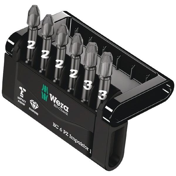 入組数:6点 ビットチェック 6 PZ インパクター 1 ポジビットセット。  6 個の Wera Impaktor ビットが最小限のスペースに整然と配置された実用的なビットチェック。  Impaktor テクノロジーは、材料特性と最適化さ...