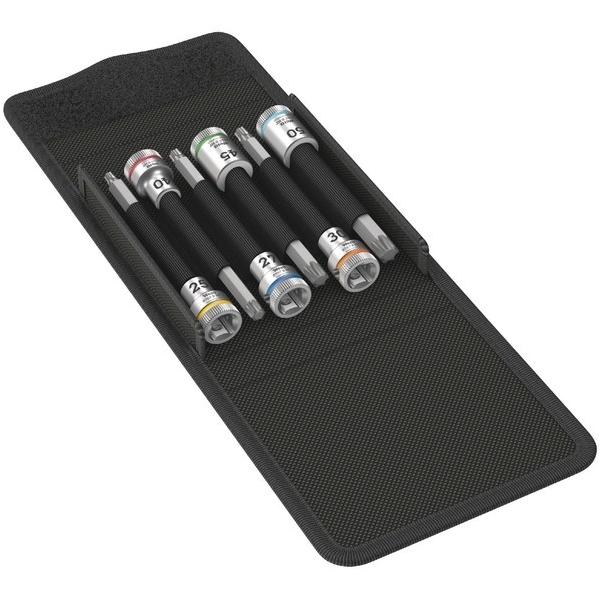 入組数:6個 差込角(DR):3/8 8767 B HF 1シリーズ。  3/8インチのドライブと保持機能を備えたビットソケットは、ワークピースにねじを送り込むときにねじを紛失するリスクを軽減し、特に快適なねじ回しを実現します。  サイズご...