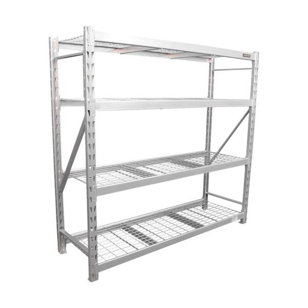 ■特徴 スチール製の丈夫な棚です。 棚板はメッシュになっているので、通気性が良く、必要に応じてフックなどを掛けることができます。 棚板は、細かな高さ調節が可能です。 棚板1枚の耐荷重が450kgと、大きく重たい荷物も収納することができます。...