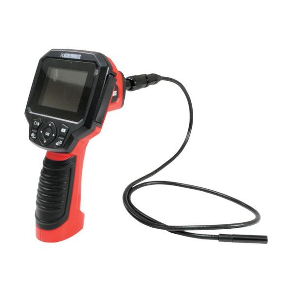 ■特徴 エンジンルーム、ダクト、配管など、手の届かない狭い場所や見えない場所を、チューブ先端のカメラで確認できるファイバースコープです。 2.7インチのフルカラー液晶で鮮明に映し出し、MicroSDカードを使用して、動画の録画、静止画の撮影...