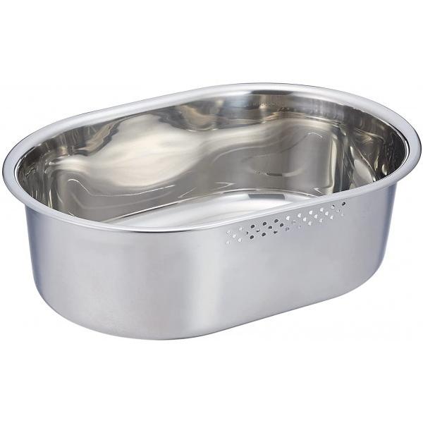 「suigut」キッチンシリーズ 洗い桶 ステンレス製の小判型洗い桶。 シンク内を有効活用できる、小さめサイズ。 サイズ(約)幅34.2×奥行22.8×高さ11.6cm 内寸サイズ(約)幅31.5×奥行20.5×高さ10.5cm 材質:本体...