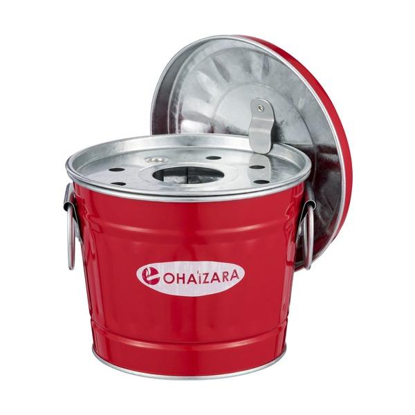 ■特徴 小さなフォルムにオバケツ職人の技が集結した灰皿です。 ■用途 灰皿。 ■仕様 底径(mm):110 ■材質 トタン製    【カラー】 赤 【原産国】 日本製 OHR1