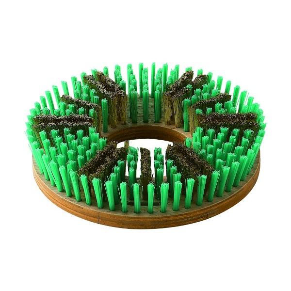 ■特徴 エンボス床の汚れをしっかり洗浄できる真鍮トーロンブラシです。  ■用途 エンボス床の清掃用。   【サイズ】 12インチ 【入数】 1個 E150