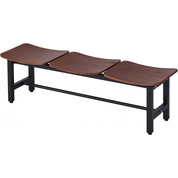 屋内用の独立座面の3人かけベンチ。  木調内装の施設などに適したデザイン。  成型合板を採用しています。   ●商品サイズ:幅1480×奥行395×高さ430mm  ●重量:26kg  ●材質 座部:成形合板、フレーム:スチール粉体塗装 椅...