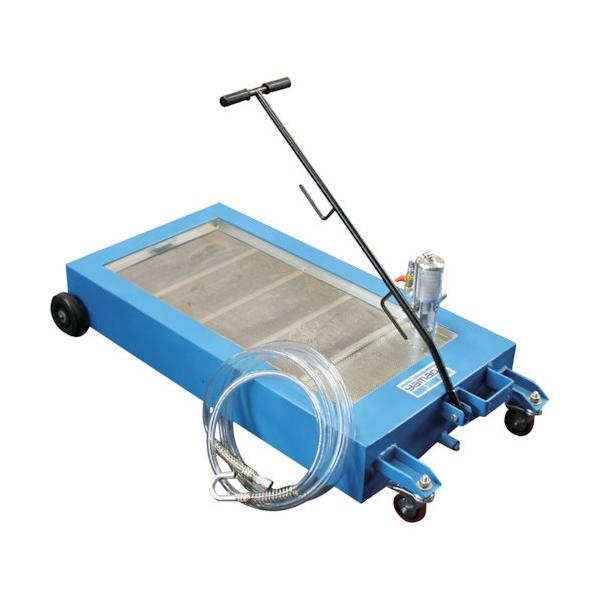 ■特徴 大型車両用に専用設計された廃油、廃LLC用のドレンカートです。 低床タイプなのでリフトアップしていない状態の車両から廃油を回収できます。 タンク容量は68Lなので余裕のある廃液回収ができます。 タンクに貯まった廃液は付属のエアポンプ...