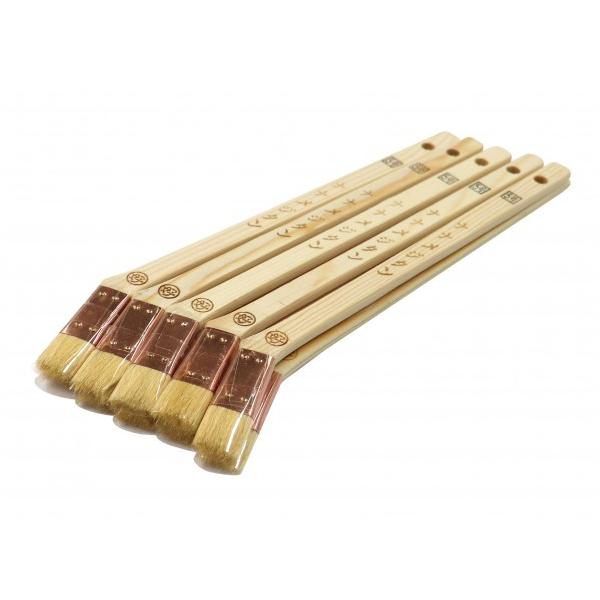 目地や狭所、小口の塗装時に必要な刷毛です。 10本入りの商品ですので本数が必要な方などに最適です。 〇入り数:10本 〇毛材:山羊毛 〇タイプ:斜  【入数】 1パック 116814