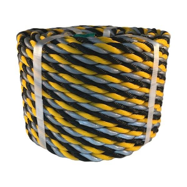 ■特徴 夜間、車などのライトの明りに反射します。  ■用途 立入禁止・危険区域の表示や駐車場の区画。  ■材質 ロープ：ポリエチレン 反射テープ：ポリエステル ●色:黄/黒 ●線径(mm):12 ●長さ(m):30 ●包装形態:バンド掛け/...