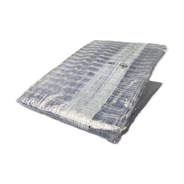 ■特徴 透明塩ビ（ＰＶＣ）シートに糸が入ったことでシワになりにくく強度・耐久力があります。  ■用途 各種カバーや間仕切りなどに。  ■仕様 厚さ：0.15mm  ■材質 シート：ポリ塩化ビニール 糸：ポリエステル ハトメ：アルミニウム（ハ...