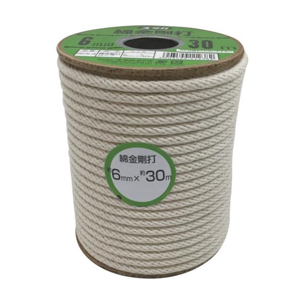 ■特徴 天然繊維なので、熱や摩擦に強いロープです。 水中や土中で腐食し土に還ります。  ■用途 農園芸、祭礼用、各種結束など。  ■仕様 3つ打 ●色:白 ●線径(mm):6 ●長さ(m):30 ●包装形態:ボビン巻  ●3つ打   【サイ...