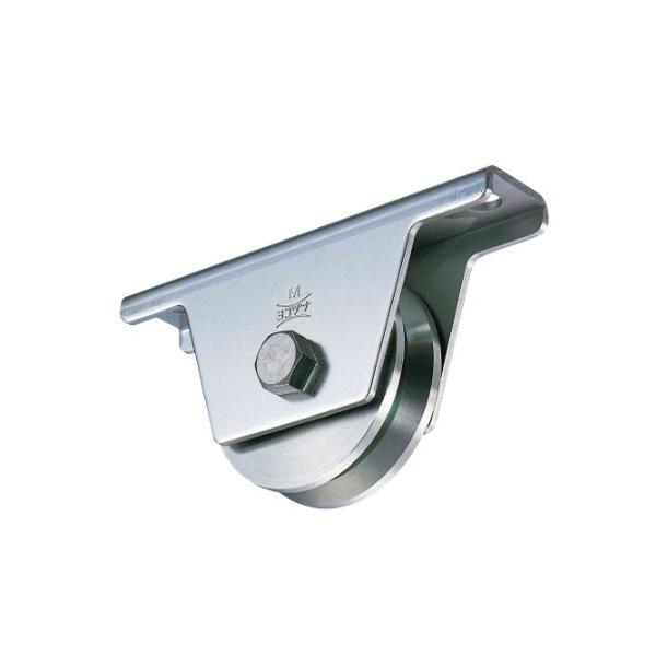 車輪外径:60mm 車輪材質:ステンレス 車輪形状:V（溝V）型 枠全長:120mm ビスピッチ:98mm 枠材質:ステンレス 使用レール:アングルレール ベアリング型番:#6200ZZ 耐荷重:300kg/2個あたり 特徴:ベアリング入り...