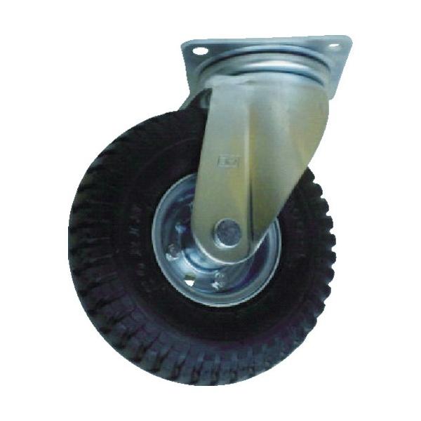 ■特徴 空気入タイヤに比べ、耐荷重について優れています。 パンクしません。  ■用途 悪路での運搬用  ■仕様 自在式 プレート式  ■材質 金具:スチール 金具表面処理:ユニクロムメッキ仕上げ 車輪:スチールホイール、ゴム ●許容荷重(k...