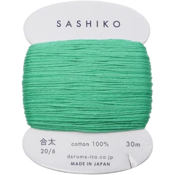 糸長:30m 品質表示:綿100% 製造国:日本製 お好きな長さにカットしやすく、収納もしやすいカード巻きタイプの刺し子糸です。  〈合太〉タイプは6本撚りの少し太めの刺し子糸です。  一目一目のステッチがはっきり映えるので大きな柄の刺し子...