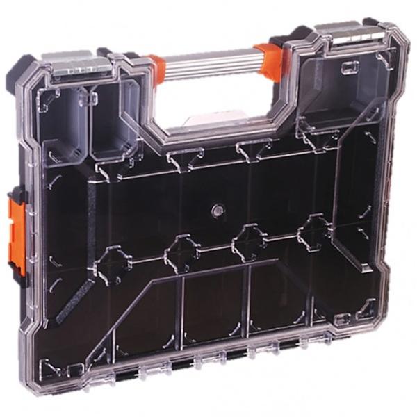 ●特長: ●色んな物が収納できる万能ケース ●フタは強度に優れている『ポリカーボネード』採用!! ●透明のクリアタイプで中身がわかりやすい ●ケースは全て重ねて連結が可能 ●作業現場に応じて、便利に持ち運べる ●全部まとめて、車内でも動かず...