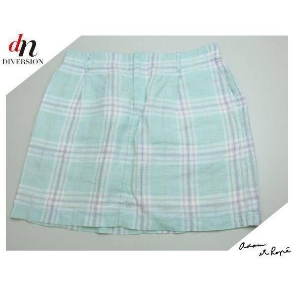 [管理番号] DN-0968[ブランド名] Adam et Rope (アダム エ ロペ)[アイテム名] チェック柄ミニスカート[カラー] グリーンチェック※モニターの発色の具合によって実際のものと色が異なる場合がございます[素材] リネン...