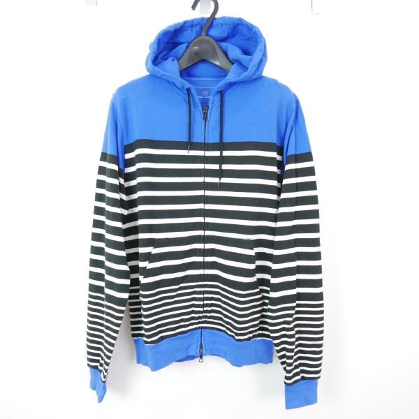 [管理番号] DN-10106[ブランド名] uniform experiment (ユニフォームエクスペリメント)[アイテム名] PANEL BORDER PARKA[カラー] BLACK/BLUE※モニターの発色の具合によって実際のもの...