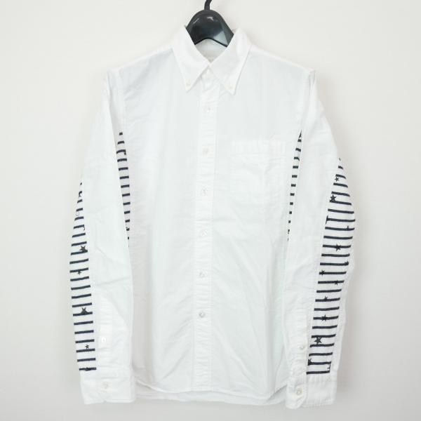 [管理番号] DN-11610[ブランド名] uniform experiment (ユニフォームエクスペリメント)[アイテム名] STAR BORDER FLANNEL SIDE PANEL B.D SHIRT[カラー] WHITE※モニ...