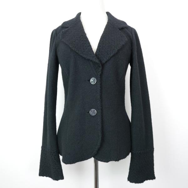 [管理番号] DN-11699[ブランド名] classiques entier (クラシックアンティエ)[アイテム名] ニットジャケット[カラー] BLACK※モニターの発色の具合によって実際のものと色が異なる場合がございます[素材] ウ...