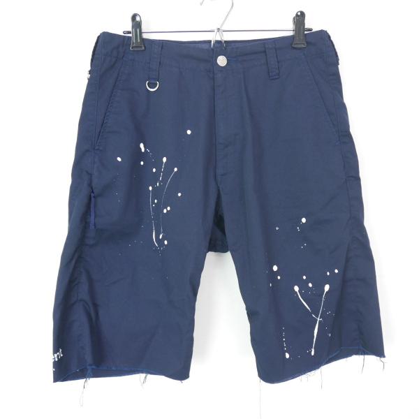 [管理番号] DN-13755[ブランド名] uniform experiment (ユニフォームエクスペリメント)[アイテム名] DRIPPING SHORTS[カラー] NAVY※モニターの発色の具合によって実際のものと色が異なる場合が...