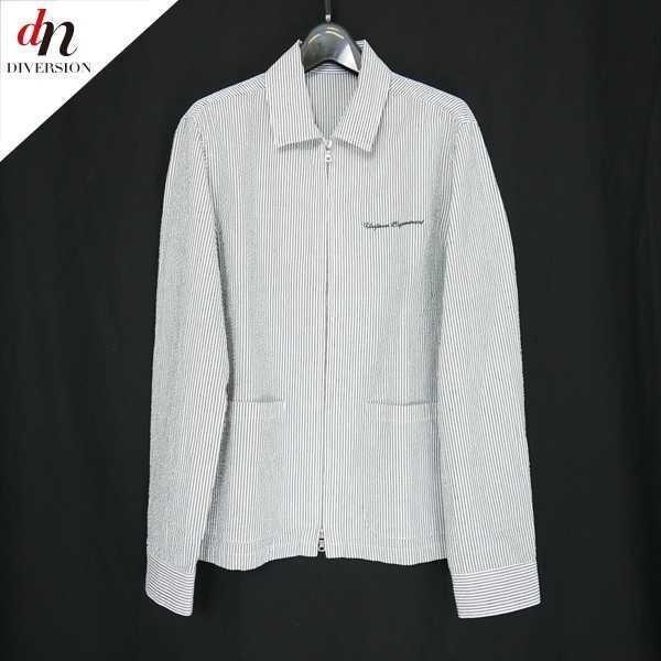 [管理番号] DN-6626[ブランド名] uniform experiment (ユニフォームエクスペリメント)[アイテム名] COOLMAX SEERSUCKER STRIPE ZIP WORK SHIRT[カラー] GRAY/WHIT...