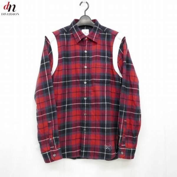 [管理番号] DNS-3400[ブランド名] uniform experiment (ユニフォームエクスペリメント)[アイテム名] SHOULDER LINE FLANNEL CHECK REGULAR COLLAR SHIRT[カラー] ...