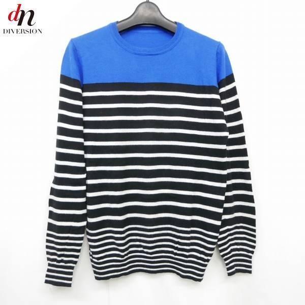 [管理番号] DNS-3882[ブランド名] uniform experiment (ユニフォームエクスペリメント)[アイテム名] PANEL BORDER CREW NECK KNIT[カラー] BLACK/WHITE/BLUE※モニター...