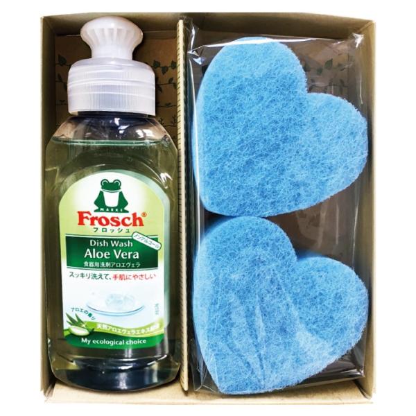 フロッシュ ハートのスポンジ セット。●内容：フロッシュ100ml、ハートのスポンジミニ2個●化粧箱入/キッチン/クッキング/台所用品/調理器具/日用品/水回り/料理/挨拶/ありがとう/イベント/祝/宴会/お買い得/おすすめ/お得/おまけ/...