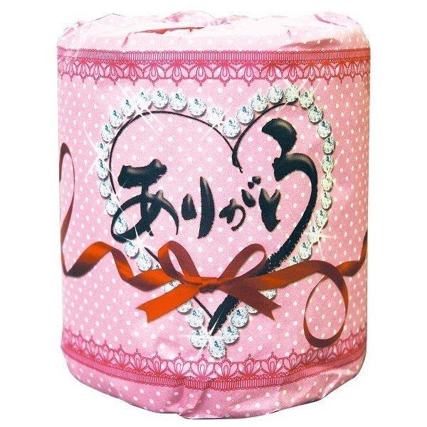●ロールカラー：ハート＆花束プリント ●規格：114mm×30m、2枚重ね ●紙包み ●材質：再生紙100％　/衛生/おもしろ/サニタリー/消耗品/ティッシュ/ティッシュペーパー/トイレットペーパー/トイレットロール/BOXティッシュ/挨拶...