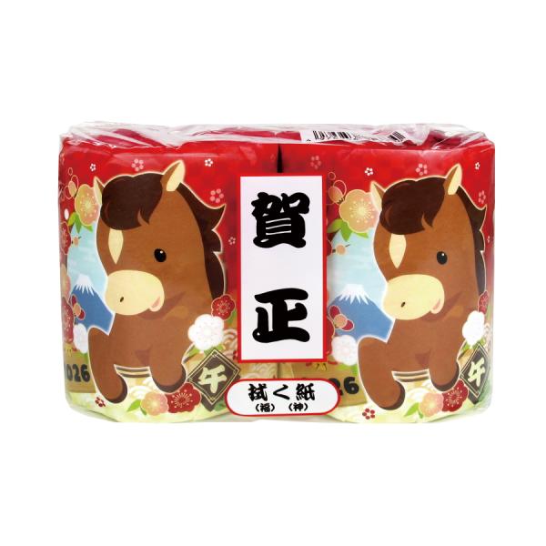 ●ロールカラー：ホワイト●ポリ袋入●規格：114mm×27.5m/個、2枚重ね●材質：再生紙100％●JAN：4976956116330/秋冬/あったか/ウインター/運/干支/縁起/お年玉/お参り/開運/賀正/祈願/季節/シーズン/正月/招...