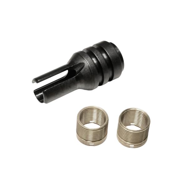 国内開発・国内製造・日本製KM企画 ベトナム初期型 三つ又ハイダー【ARVFFST】? 【材質】 スチール? 【寸法】 M14×P1.0 正ネジ／逆ネジ 両対応（正逆アダプター付属）?? ベトナム戦初期の雰囲気を完全再現！スチール削り出しに...