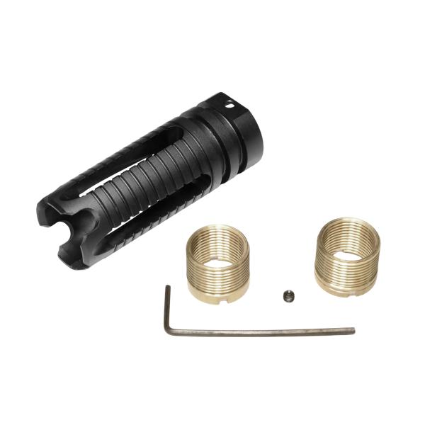 国内開発・国内製造・日本製スチール ファントムハイダー【ARVFZM1】【材質】スチール【寸法】正ネジ／逆ネジ M14P1（正逆アダプター付属）? 特徴スチール丸棒材削り出し製：剛性とリアリティを両立。正逆アダプター付属：M14正ネジ／逆ネ...