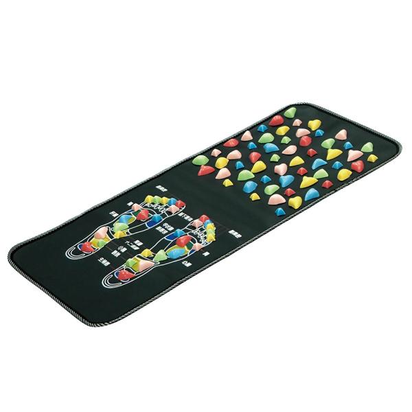 歩くだけで凸凹が足つぼを刺激。マット式なので持ち運びも楽々、どこでも簡単に設置することができます。大きさや形状が異なる突起を歩くことで足裏全体をほぐせます。毎日の生活シーンで足つぼを刺激、気分も爽快リフレッシュ!保証期間：メーカー保証