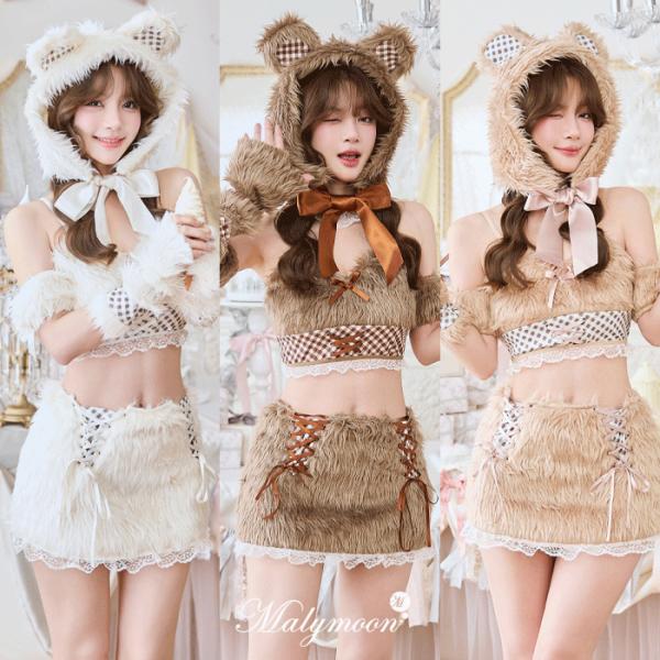 ■セット内容帽子・首飾り・トップス・スカート・腕飾り・手飾り・手袋・しっぽ・レッグカバー■素材ポリエステル100%■生地伸縮性：なし透け感：なし裏地：なし■サイズ【フリーサイズ】トップス丈(紐含めず)23cm、バスト80cm、ウエスト66-...