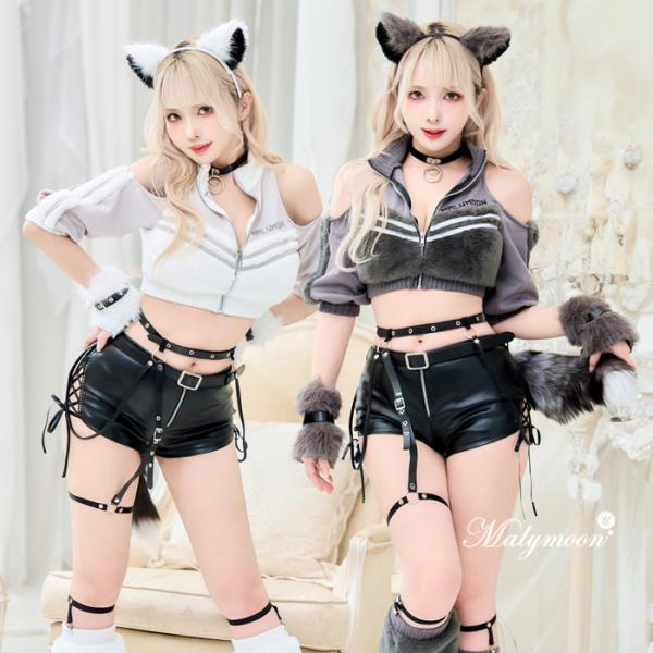 ■セット内容カチューシャ・チョーカー・トップス・ハーネス・手袋・手袋ベルト×2、ベルト・パンツ・しっぽ・レッグウォーマー・レッグウォーマーベルト×2■素材トップス：ポリエステル95％、スパンデックス5%パンツ：ポリエステル100%■生地伸縮...