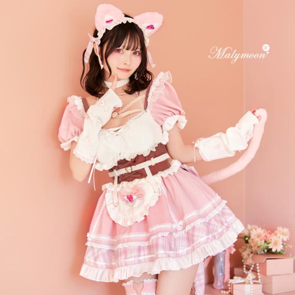 ■セット内容カチューシャ・髪飾り・首飾り・ワンピース・ベルト・太もも飾り・アームウォーマー・リボン付きしっぽ・レッグウォーマー■素材ポリエステル100%■生地伸縮性：ニット部分あり透け感：なし裏地：なし■サイズフリーサイズ：着丈(フリル含む...